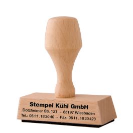 Holzstempel - rund - Ø 20mm - Rundstempel Hannover - stempel-kuehl.de
